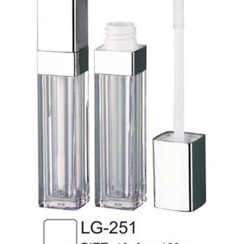 China Square 7.5ml Lipgloss container cosmetic popular square lip gloss ...