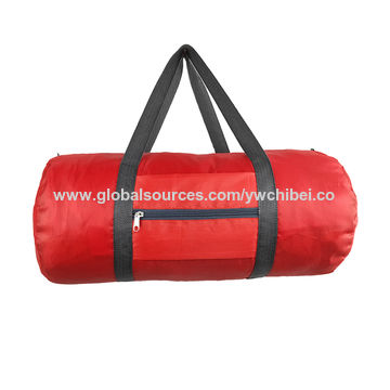 210D Polyester Cylindrical Folding Foldable Collapsible Sport Duffle ...