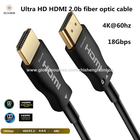 China 15M/49ft ultra high speed HDMI optical fiber cable with 18G 4k ...