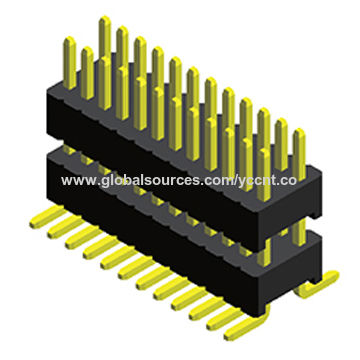 Buy Wholesale China 1.27*2.54mm Pin Header Dual Rows Stack Smt Type ...