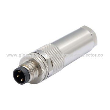 Buy Wholesale China M8 A-coding 3 Pin Metal Assembly Connector Male ...