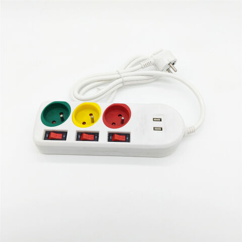 Buy Wholesale China 3/5 Ways French Type Individual Switch Power Strip ...
