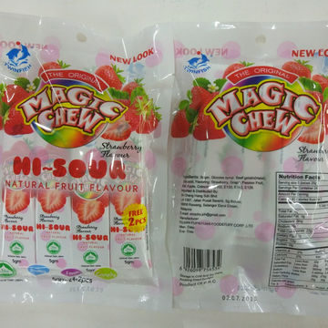 Soft candy with fruit juice, it's sweet and sour, very delicious, sour ...