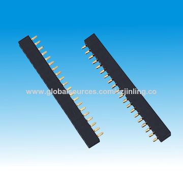 1.0 Pitch Height 2.0 Right Angle Bottom Entry Single row female header ...
