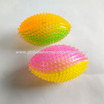 China 5INCH TPR LED light up dual-color football set flashing bounce ...