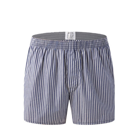 Men 100% Cotton Woven Fabric Boxer Shorts Custom Men Underwear ...