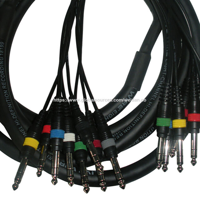 Live wires 6FT 8 Channel 1/4" 6.35mm Stereo Audio Multicore Snake cable ...