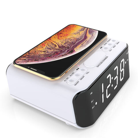 Buy Wholesale China Wireless Charging Clock Radio Fm With Big Display ...