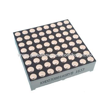 High brightness Common Anode Super Red color 3mm dot 8x8 LED dot matrix ...