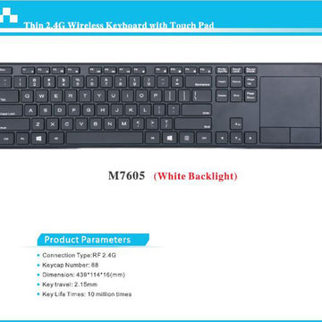 Buy Wholesale China 2.4g Rf Wireless Keyboard With Mouse Touch Pad ...