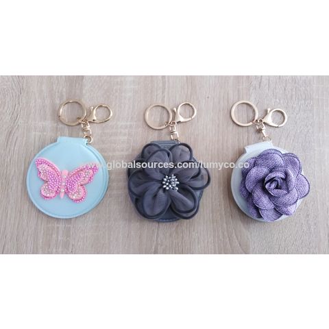 Buy Wholesale China Round Leather Mirror Keychain, Oem Design & Mirror ...