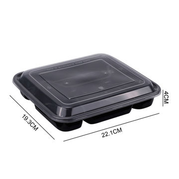 Buy Wholesale China Pp Square Box W/4 Dividers Lunch Box Disposable ...