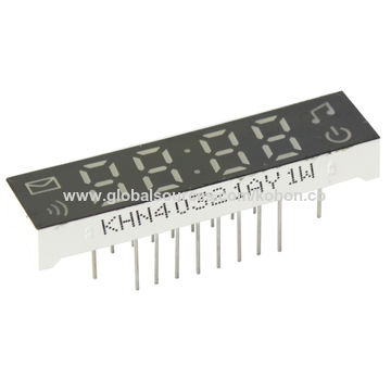 High Brightness Yellow Color 589~592nm 0.32 inch 4 digit 7 segment LED ...