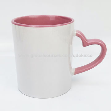 Buy Wholesale China 11oz Ceramic Sublimation White Mug Inner Rim Color ...