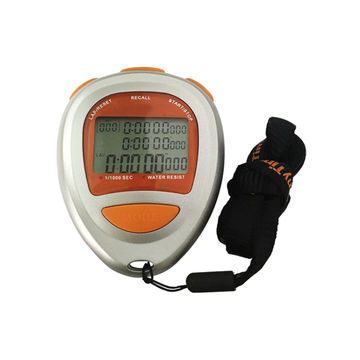 100 lap memories digital stopwatch,Black displya 1/1000 sec chronograph ...