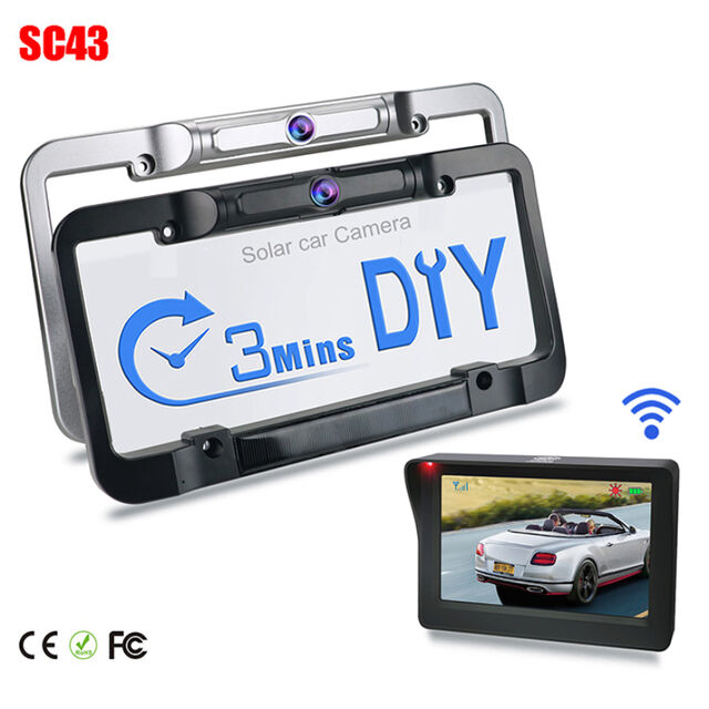 Digital Wireless Solar power Rear reversing aid rechargeable battery ...