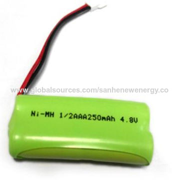 Buy Wholesale China 1/2aaa Nimh 250mah 2.4v Battery Pack For Cordless ...