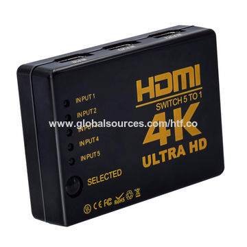 China Mini Design 5-Port HDMI Switch, Supports 4K, Full HD1080p, 3D ...