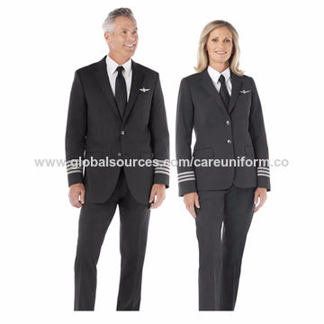 Custom high quality long sleeve aircraft engineer uniform airline pilot ...