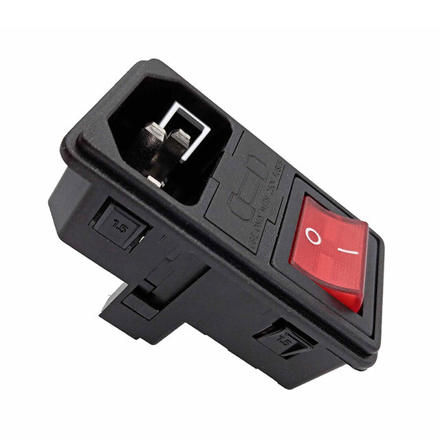 AC Power entry module EN60320C14 fuse holder switch (DPST), AC Power ...