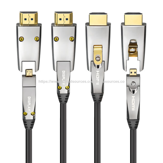 AOC Micro HDMI to Micro HDMI fiber optic cable OM3 D-D A-A, 4K 60Hz HDR ...