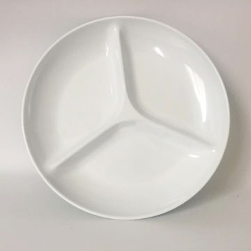 Buy Wholesale China 9 Inch Melamine Round 3 Compartment Divided Dinner ...