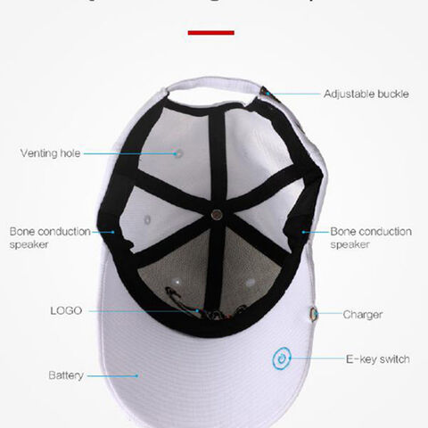 Buy Wholesale China Smart Bone Conduction Bluetooth Baseball Cap, 100% ...