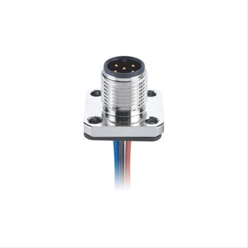 Buy Wholesale China M12 Flange Type Connector Panel Male 4pin A Code ...