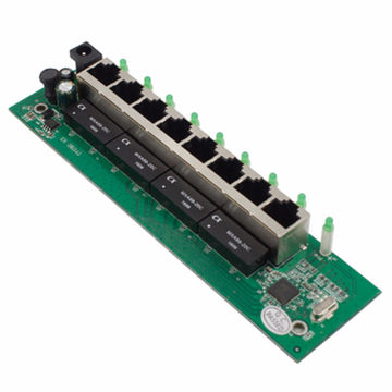 OEM/ODM half/full duplex 8 port 10/100Mbps Lan Ethernet switch PCBA ...