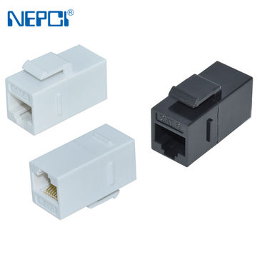 NEPCI RJ45 feed through connector XJY-NE-68C Network Keystone Jack one in one out CAT5E CAT6 ...