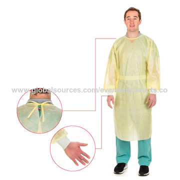 Buy Wholesale China Poly-coated Full-back Isolation Gown,made Of Coated ...