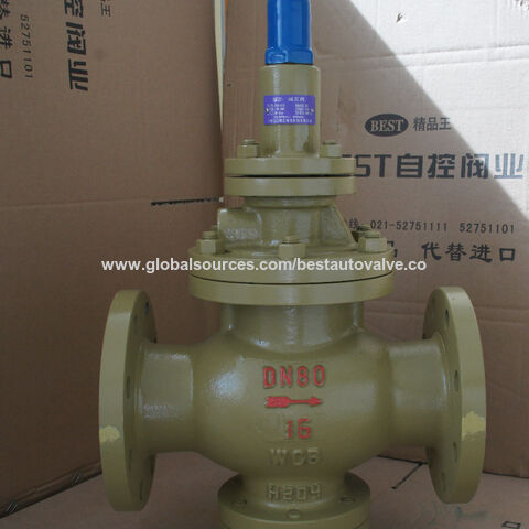 ChinaY43-C Carbon Steel, Y43-B Stainless Steel Series Flange Piston Type Pressure Reducing Valve ...