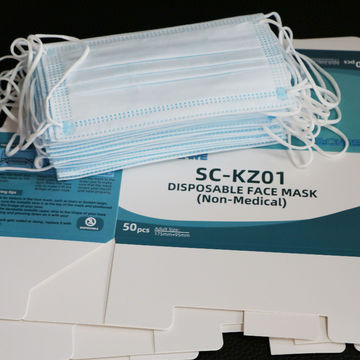 3ply Disposable Face Mask with Elastic Ear-Loops, face mask disposal ...