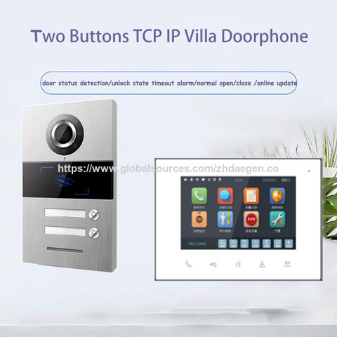 Buy Wholesale China Elegant Silver Panel 2 Buttons Tcp Ip Video ...