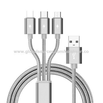 USB C multi cable,Multi Charging Cable Premium Nylon Braided USB ...