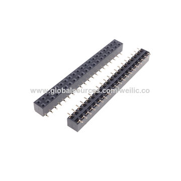 Buy Wholesale China Low Profile 2.54 Mm Pcb Female Header Dual Row Pin ...