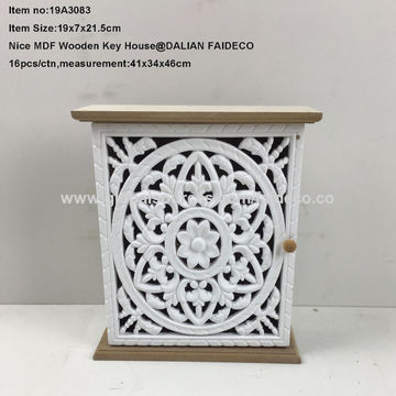 Buy Wholesale China Mdf Wooden Key Box With Cutout Design & Wooden Key ...