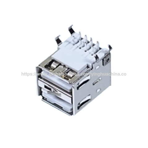 Usb A Female Connector, Right-angle Dual Stacked/half-shielded/single ...
