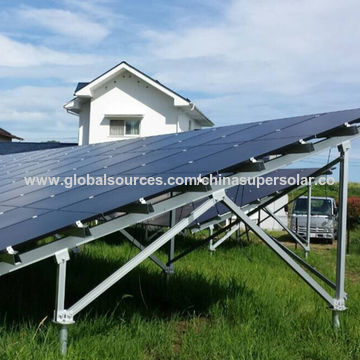 China Large scale solar plant HDG steel screw pile ground aluminium ...