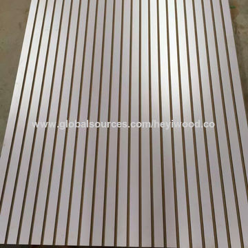 Buy Wholesale China Melamine Paper Faced Mdf Board With Grooved Slotted ...