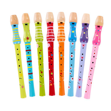 Kids musical instrument play toy wooden children flute, wooden children ...