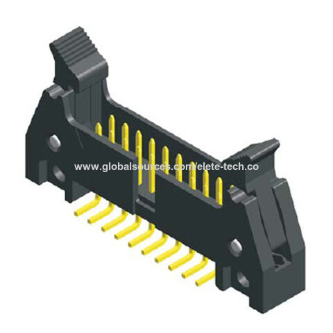 0.1'' 2.54mm Ejector Box Header With Lock, Right Angle Type Wire To ...