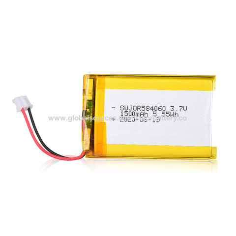 China SUJOR lithium polymer battery li-polymer battery 584060 1500mAh 3 ...