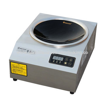 Induction Wok Cooker, Made of Ceramic Plate, 304# Stainless Steel ...