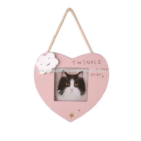 Wooden Photo Frame Cute Children Heart Shaped Picture Frames With ...