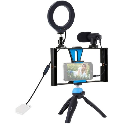 China 4 in 1 Vlogging Live Broadcast Smartphone Video Rig Ring LED ...