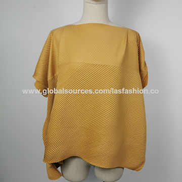 Buy Wholesale China Women's Fashion Soft Pleat Raw Edge Plus-size ...