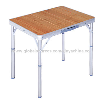 China Adjustable picnic table with imitation bamboo grain on Global ...