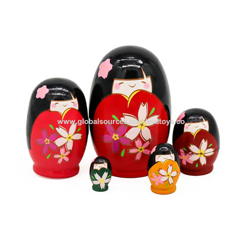 Buy Wholesale China 2020 Hand Paint 5 In 1 Wooden Russian Stacking ...
