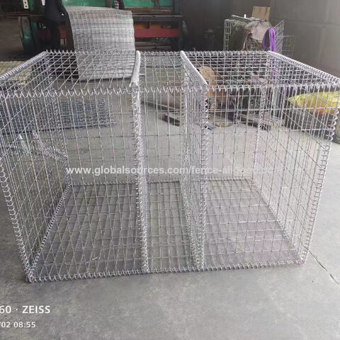Gabion wire rock cage retaining wall Steel Cage Landscape Rock Barrier ...